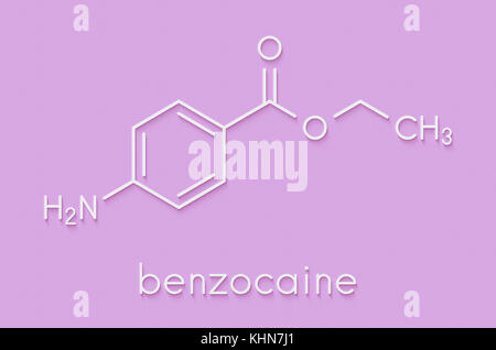 Benzocaine local anesthetic drug molecule Stock Photo - Alamy
