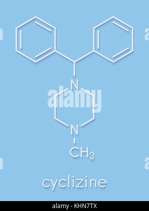 Cyclizine antiemetic drug molecule Stock Photo - Alamy