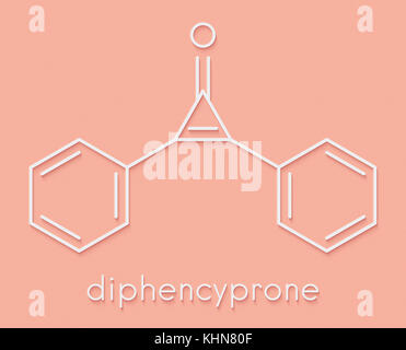 Diphencyprone (diphenylcyclopropenone) alopecia treatment drug molecule ...