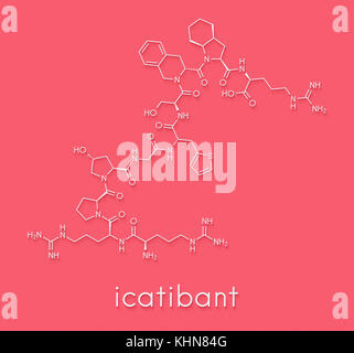 Icatibant hereditary angioedema drug molecule (orphan drug). Stylized ...