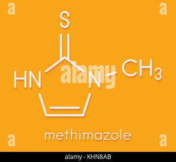 Methimazole hyperthyroidism drug molecule Stock Photo - Alamy
