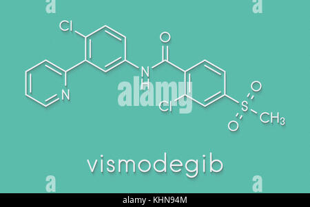 Vismodegib cancer drug molecule. Used in treatment of basal cell ...