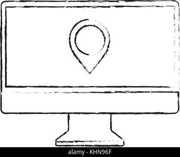 monitor computer pointer map on screen app Stock Vector Image & Art - Alamy