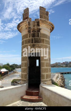 Sea, coast and fort in Pampatar, Venezuela Stock Photo - Alamy
