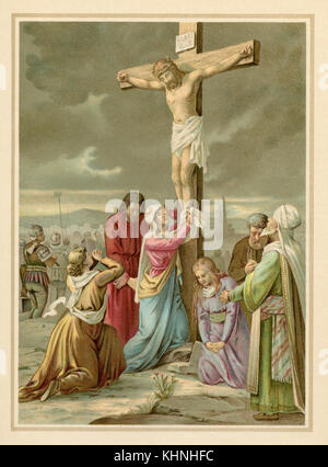 New Testament. Calvary. Jesus dies on the cross. Drawing by Gustave ...
