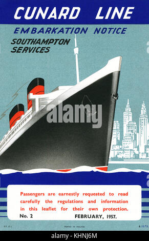 1950's vintage cruise ship Cunard line poster ' Getting there is half ...