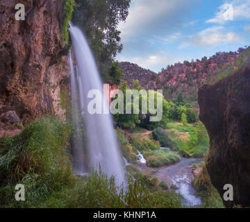 Rifle Falls State Park, Colorado. Cascading triple waterfall Stock ...