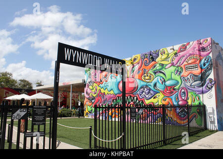 Graffiti paintings at Wynwood Walls in Miami Stock Photo - Alamy