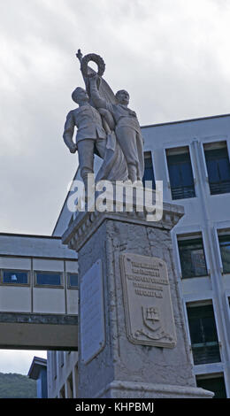 War memorial Statue o the Rock of Gibraltar Stock Photo - Alamy