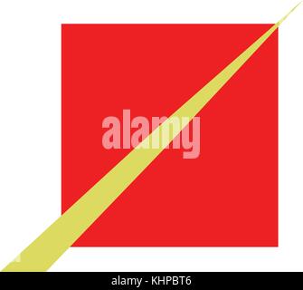 Diagonal slash across a square for use as a logo Stock Vector Image ...