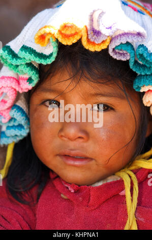 Traditionally red dress dressed costume clothing sweater Inca Incan ...