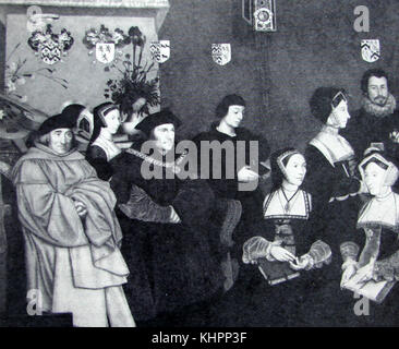 Sir Thomas More and his daughter Margaret, observing from his prison ...