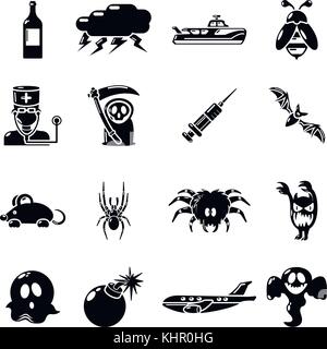Fears and phobias icon set, simple style Stock Vector Image & Art - Alamy