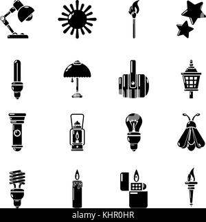 Light source icons set, simple style Stock Vector Image & Art - Alamy