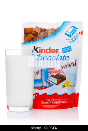 Kinder chocolate mini bar isolated on white background - reindeer ...