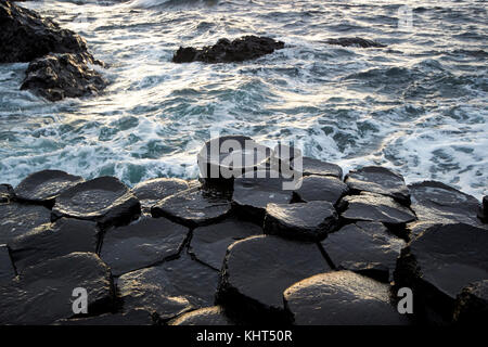 Giant's Causeway Natural Hexagonal Rocks, Atlantic Coastline, Northern ...