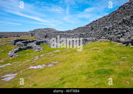 Ruins of Dun Duchathair (Black Fort) at Inishmore Island, Aran Islands ...