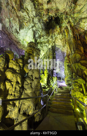 Donkey at Zeus' birth cave in Psichro, Lassithi Plateau, Crete, Greece ...
