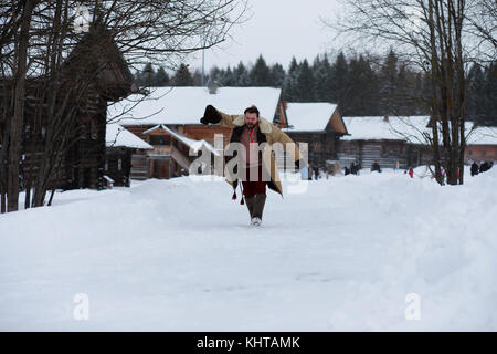 Traditional winter costume of peasant medieval age in russia Stock ...