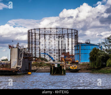 Gasometer, East London, United Kingdom Stock Photo - Alamy