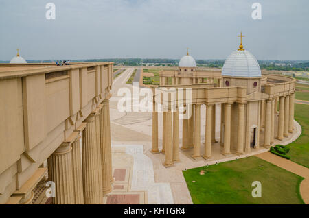 Yamoussoukro, Ivory Coast - February 01 2014: Famous landmark Basilica ...
