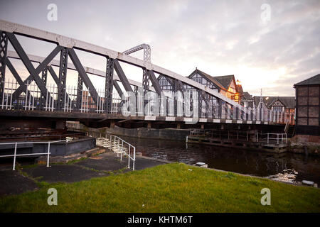 Northwich Town Swing Bridge over the River Weaver Northwich Cheshire ...