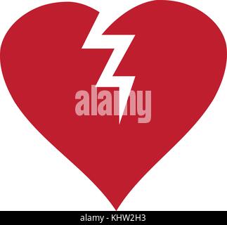 heartbreak icon on white background. Simple element illustration from ...