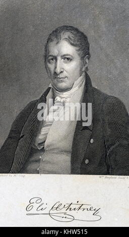 ELI WHITNEY (1765-1825) American inventor of the cotton gin Stock Photo ...