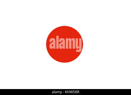 Illustration of flag of Japan Stock Photo - Alamy