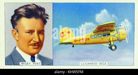 Pilot Wiley Post (1898-1935) with actor Will Rogers (1879-1935), the ...