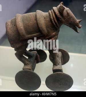 Collection of ancient Harappan objects. Harappa is an archaeological ...