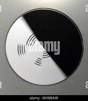 Benham's Disk (Benham's Top) a top painted with the pattern shown. When ...