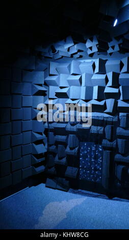 Photograph of an Anechoic Chamber. An anechoic chamber ("an-echoic ...