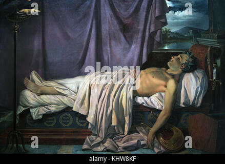 Lord Byron on His Deathbed, by Joseph Denis Odevaere (c. 1826 Stock ...