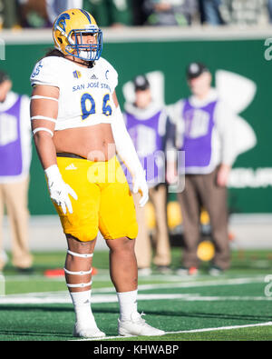 November 18, 2017: San Jose State Spartans wide receiver Tre Walker (4 ...