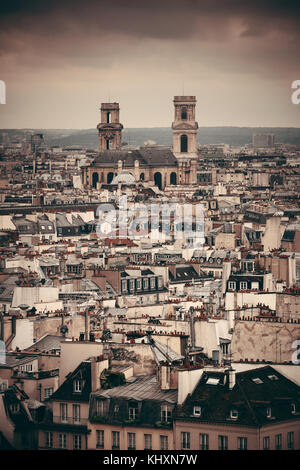 Paris rooftop view from Notre-Dame Cathedral Stock Photo - Alamy
