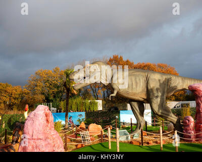 a Tyrannosarus Rex dinosaur sculpture anatomically correct Stock Photo ...