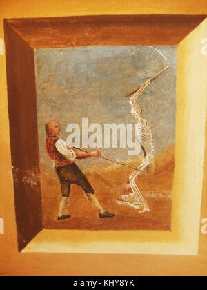 The illustration depicts the Dance of Death (Totentanz) in the bell ...