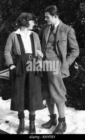 Ernest Hemingway and his first wife, Hadley, on vacation in Europe in ...