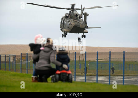 Military training exercise at the former Portland Navy Base, Dorset, UK ...
