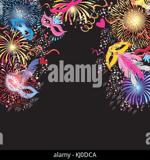 Festive pretty confetti. Celebration stars. Colorful stars on dark blue ...