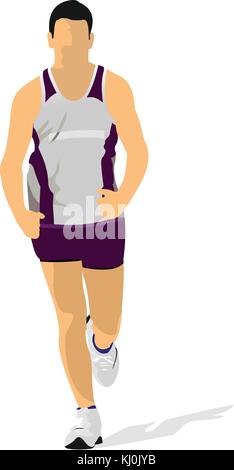 jogging man vector Stock Vector Image & Art - Alamy