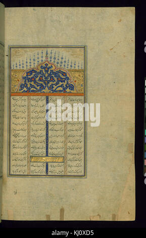 The *Incipit Page with Illuminated Headpiece* by Firdawsi, featured in ...