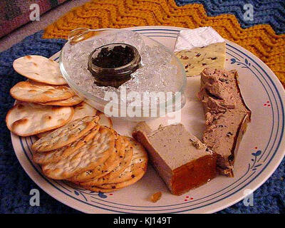 Thanksgiving brie caviar duck pate Stock Photo - Alamy
