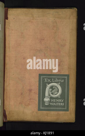 This artwork is the top interior binding of a manuscript from the ...