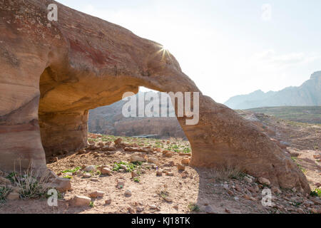 Stone Arch in the valley of Petra, Jordan Stock Photo - Alamy