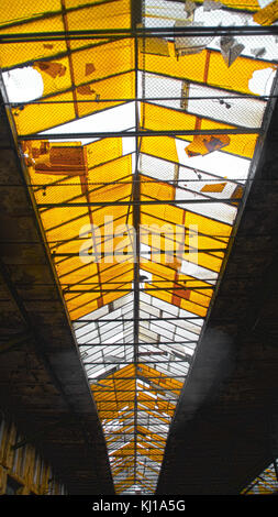 Industrial light and skylight in old factory Stock Photo - Alamy