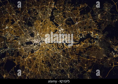 London at Night, Satellite Image Stock Photo - Alamy