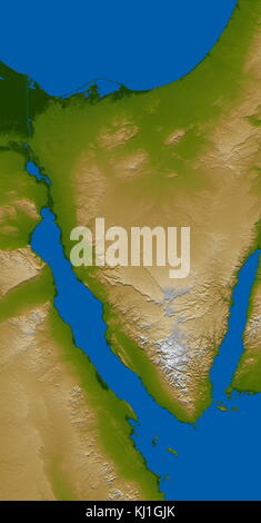 The Sinai Peninsula from Space Stock Photo - Alamy