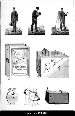 Historical cameras; 19th century Stock Photo - Alamy